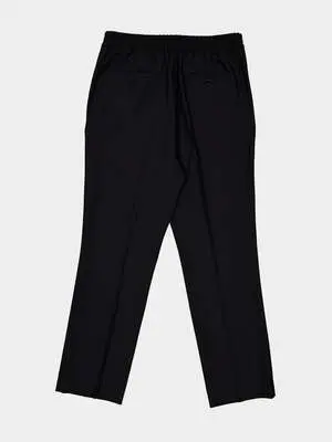 AMI Paris Wool Gabardine Elasticated Waist Trousers