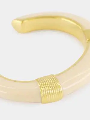 AURÉLIE BIDERMANN Katt Ivory Bangle Bracelet - White