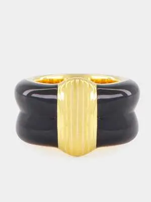AURÉLIE BIDERMANN Katt Resin Ring - Black