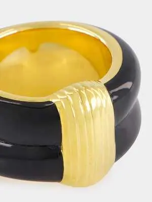 AURÉLIE BIDERMANN Katt Resin Ring - Black