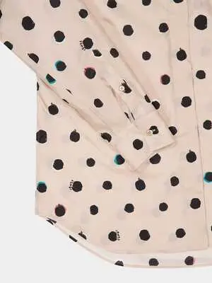Fendi Mou Dots Printed Long-sleeve Shirt - Pink