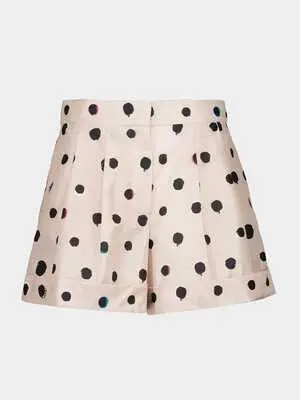 Fendi Mou Dots Silk Shorts Multicolour