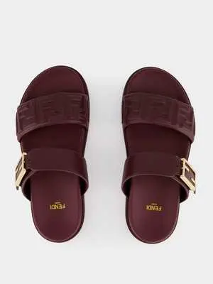 Fendi Nappa Leather Slides