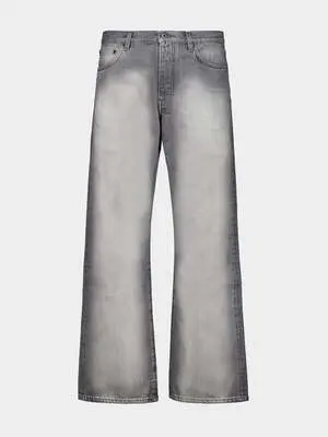 Off-White Sun-faded Relaxed Fit Jeans - Grey