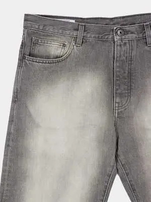 Off-White Sun-faded Relaxed Fit Jeans - Grey