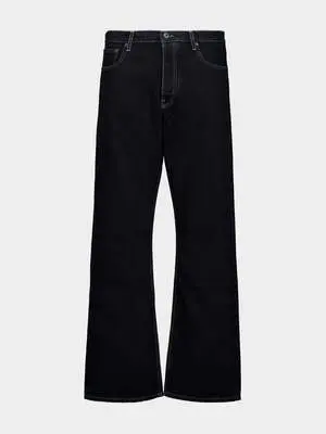 Off-White Stone Raw Relaxed Fit Jeans - Black