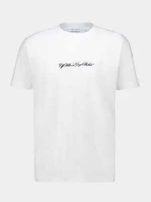 Off-White Slim Fit Script Arrow T-shirt - White