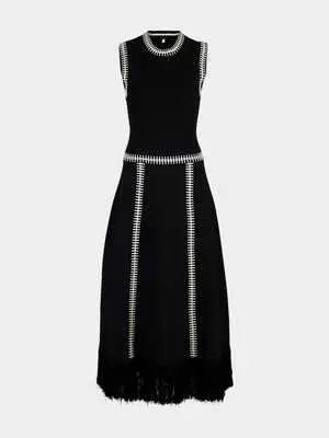 Johanna Ortiz Holiday Knit Midi Dress - Black
