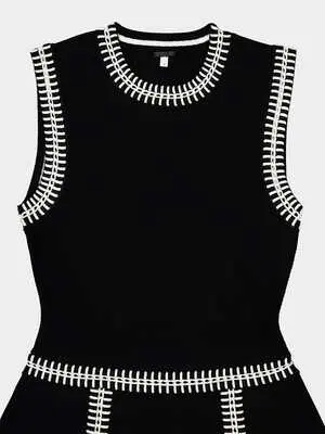 Johanna Ortiz Holiday Knit Midi Dress - Black