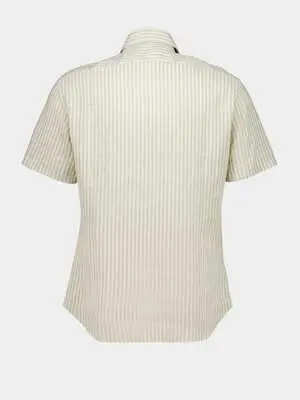 120% Lino Corda Short-sleeve Regular Fit Linen Shirt