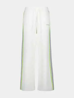 Casablanca Tennis Club Trousers With Neon Trim - White