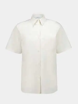 FERRAGAMO Cotton Short-sleeved Shirt - White