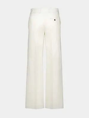 FERRAGAMO Tailored Cotton-silk Trousers