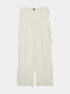 FERRAGAMO Tailored Cotton-silk Trousers