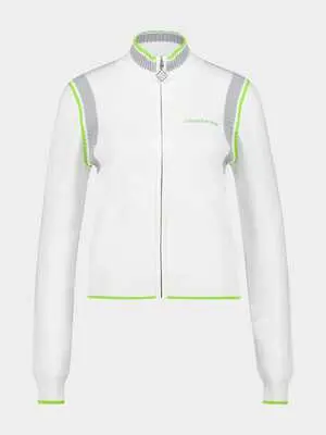 Casablanca Zip-up Jacket With Trim - White