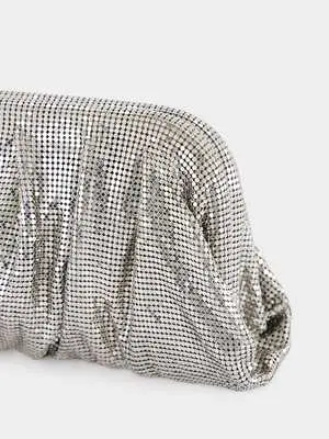 Benedetta Bruzziches Mercury Venus La Grande Clutch - Silver