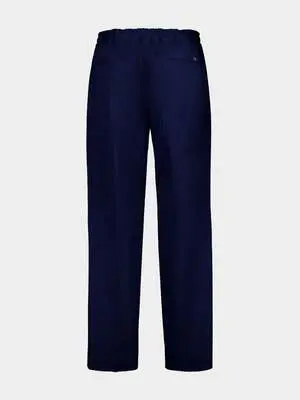 Valentino Garavani Straight-leg Cotton Trousers - Blue