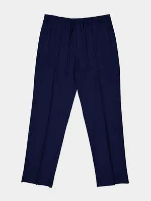 Valentino Garavani Straight-leg Cotton Trousers - Blue