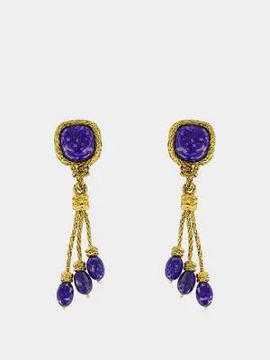 AURÉLIE BIDERMANN Lapis Lazuli Miki Earrings - Blue