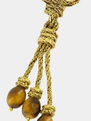 AURÉLIE BIDERMANN Tiger Eye Miki Drop Earrings - Brown