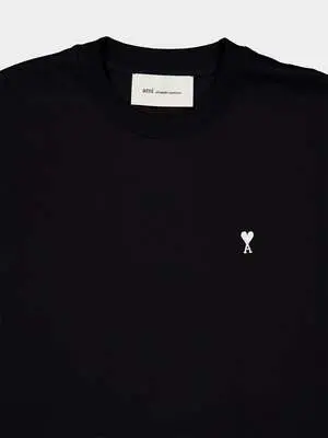 AMI Paris De Coeur Cotton T-shirt - Black