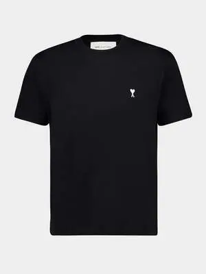 AMI Paris De Coeur Cotton T-shirt - Black