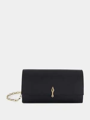 CHRISTIAN LOUBOUTIN Bettina Wallet On Chain - Black