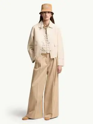 Moncler Haricot 3-in-1 Leather Shirt Jacket - Cream