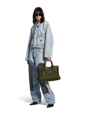 Balenciaga Le City Bag Medium In Suede Calfskin