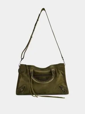 Balenciaga Le City Bag Medium In Suede Calfskin