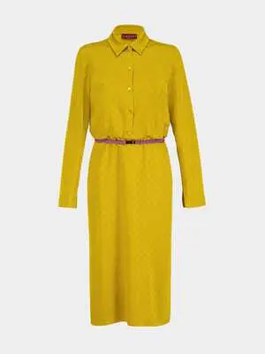 Gucci Gg Viscose Midi Dress - Yellow