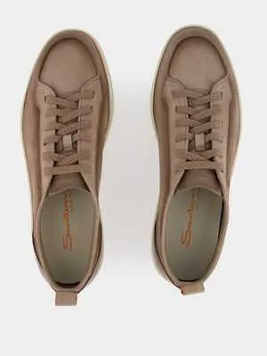 Santoni Suede Sneakers - Beige