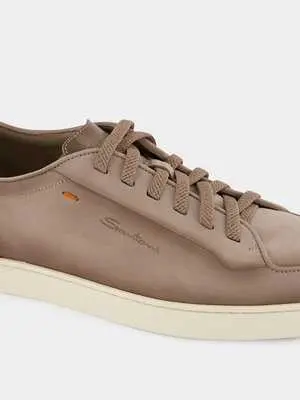 Santoni Suede Sneakers - Beige