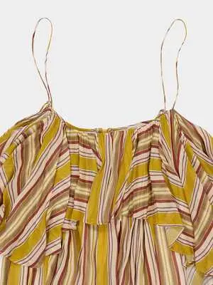 Zimmermann Rebellion Mustard Stripe Maxi Dress - Yellow