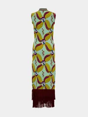 PAULA Vitória Aquageo Jacquard Fringe Dress