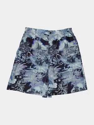 Off-White Printed Viscose Bowling Shorts - Blue