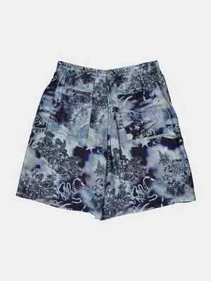 Off-White Printed Viscose Bowling Shorts - Blue