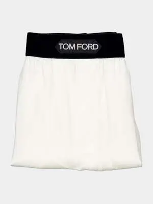 TOM FORD Silk Boxer Shorts - White