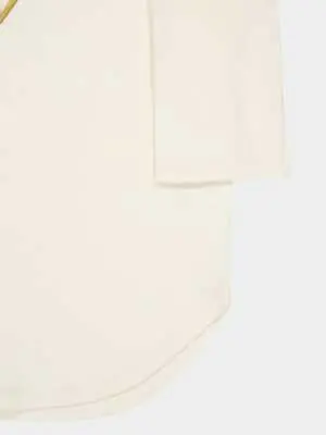 Valentino Garavani Long-sleeve Wool Top With V Detail - Cream