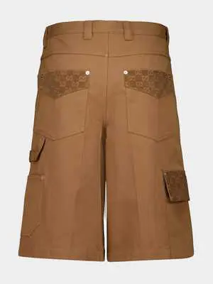 Gucci Cotton Canvas Cargo Shorts - Brown