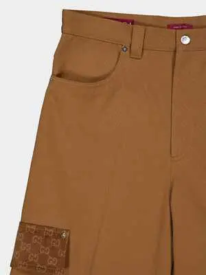 Gucci Cotton Canvas Cargo Shorts - Brown
