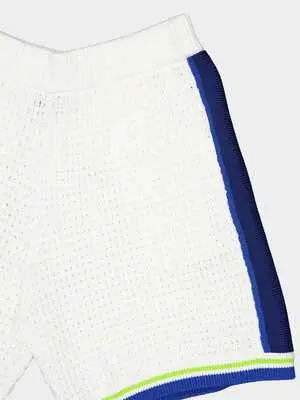 Casablanca Crochet Cotton Shorts - White