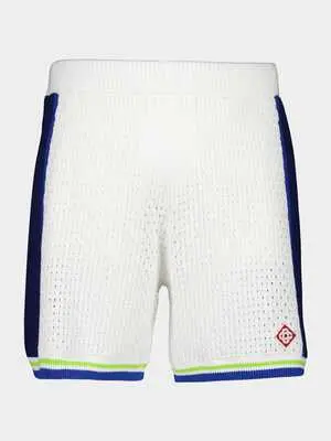 Casablanca Crochet Cotton Shorts White