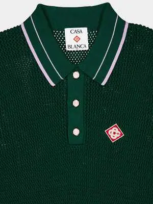 Casablanca Mini Crochet Knit Polo