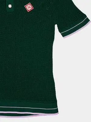 Casablanca Mini Crochet Knit Polo