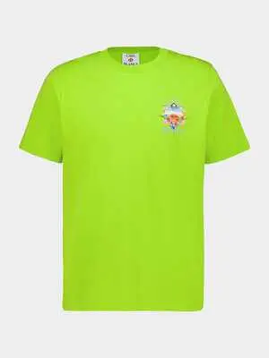 Casablanca Flower Court Icon T-shirt - Multicolour