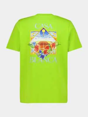 Casablanca Flower Court Icon T-shirt - Multicolour