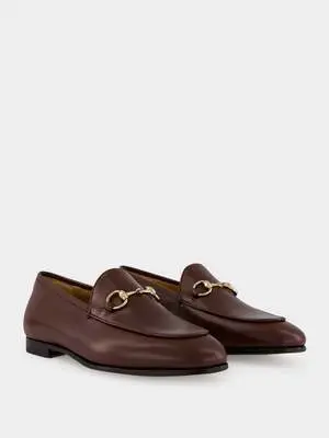 Gucci Jordaan Leather Loafer - Brown