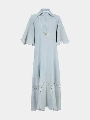 Zimmermann Denim Midi Shirt Dress - Blue