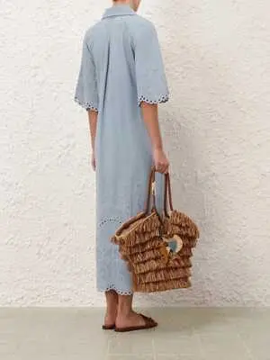Zimmermann Denim Midi Shirt Dress - Blue